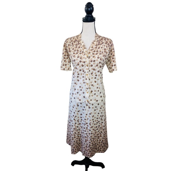 Vintage | Skirts | Vintage Mallani Floral Knit 2pce Skirt Set Women ...
